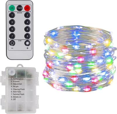 China 8 Modes Twinkle Star Christmas Fairy Lights Battery Operated Outdoor Party Decor for sale