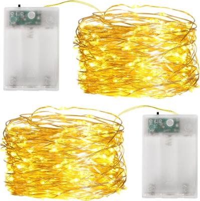 China Starry Firefly Warm White Battery Copper Wire Lights For Parties Indoor Decor for sale