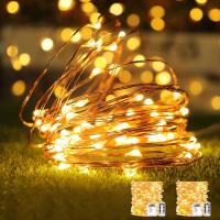 China 100 LEDs Battery Operated Waterproof Twinkle Lights 8 Lighting Modes IP44 for sale