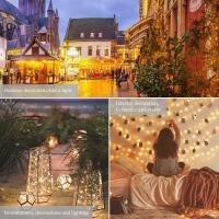 China Warm White Solar Copper String Lights 100LED Wire Outdoor String Lights For Wedding Decor for sale