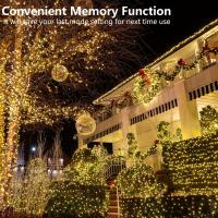China IP65 Warm White Indoor Fairy Lights With Remote 8 Modes Memory Timer Plug In For Xmas Tree for sale