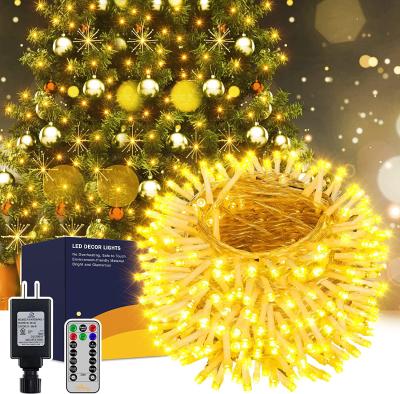 China Yard Decor Christmas Lights Outdoor String Lights Super Long Waterproof 8 Modes With Timer Remote for sale