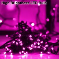 China IP44 Solar Christmas String Lights Outdoor Pink With 8 Modes For Tree Garden Yard Decor for sale