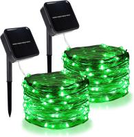 China Green Twinkle Star Outdoor Solar String Lights 800MAH Battery For Yard Wedding Party for sale
