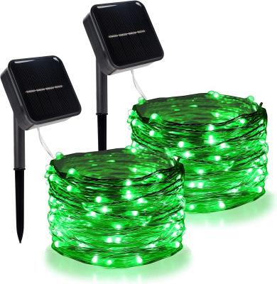 China Green Twinkle Star Outdoor Solar String Lights 800MAH Battery For Yard Wedding Party for sale