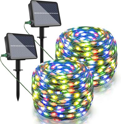 China 3W Solar Christmas String Lights Multicolor 240LED IP67 Solar Fairy Lights For Patio Balcony for sale