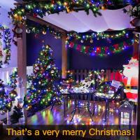 China 3W Solar Christmas String Lights Multicolor 240LED IP67 Solar Fairy Lights For Patio Balcony for sale