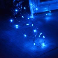 China Blue Led Battery Powered Christmas Lights For Office Mini Xmas Tree Decor for sale