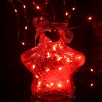 China Red LED Fairy String Lights Battery Operated Remote Control Timer Christmas Decor for sale