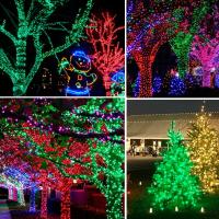 China 3W Green Solar Christmas String Lights 200 LED Waterproof Fairy Lights For Patio Garden for sale