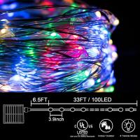 China 10m Solar Christmas String Lights Twinkle Modes Multicolor For Outdoor Tree for sale