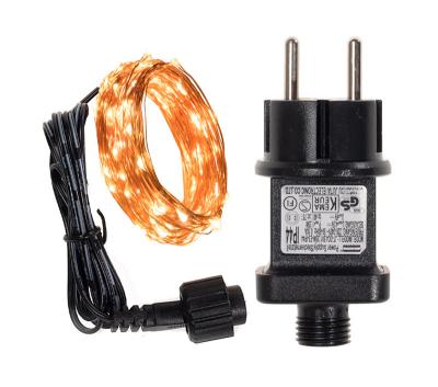 China 100 LED Outdoor Copper Wire Lights 10m 100V Warm White Fairy Lights Plug In for sale