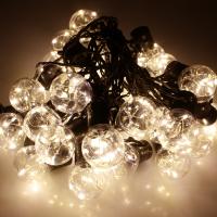China 1500LM 15 Bulbs Solar Festoon Lights 8 Modes 24V 1w Outdoor Starry Lights for sale