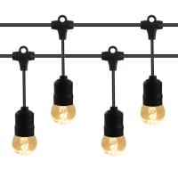 China 1500LM 15 Bulbs Solar Festoon Lights 8 Modes 24V 1w Outdoor Starry Lights for sale