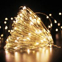 China LED Fairy Copper Wire Lights 300 LED DC 3V Super Bright 30m Length for sale