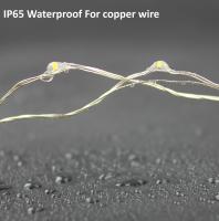 China Multicolor DC 3V Copper Wire Lights 10m Length Plug In Outdoor String Lights for sale