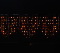 China Yellow 200 LED Solar Icicle Lights 600LM For Christmas Decoration for sale