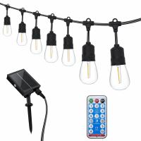 China Ambience LED Outdoor Festoon Solar Lights Edison 1500LM Warm White for sale