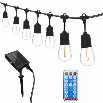 China Ambience LED Outdoor Festoon Solar Lights Edison 1500LM Warm White for sale