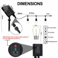 China Ambience LED Outdoor Festoon Solar Lights Edison 1500LM Warm White for sale
