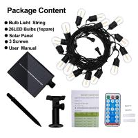 China Rechargeable Solar Powered Festoon Lights Edison 3M Cable For Bistro for sale
