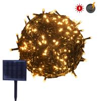 China Outdoor Lawn Patio Landscape Solar Christmas String Lights 200 LED Christmas Yellow for sale
