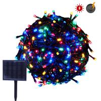 China 500 LED Solar Christmas String Lights 8 Modes 50M Multi Coloured Solar Fairy Lights for sale