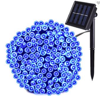 China 28V Decorative Blue Solar Christmas String Lights 400 LED 40m Length for sale