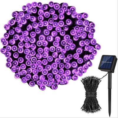 China 100 LED Purple Solar Christmas String Lights 300MA 5V Christmas Tree for sale