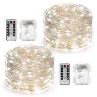 China Waterproof White Battery Operated Christmas Lights 500 LED 50m Length for sale