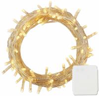 China Yellow Battery Operated LED Christmas Lights Starry String 28V 10m for sale