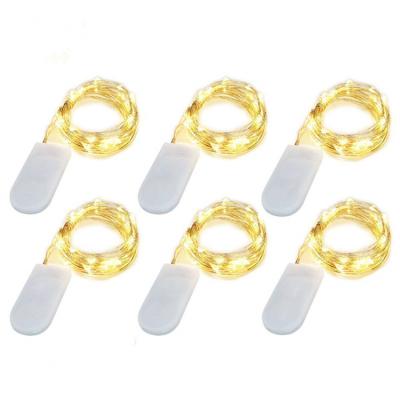 China Indoor IP65 Battery Operated Copper Wire Lights 20 LED 2m 5V For Christmas for sale