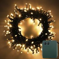 China 100 LED Christmas Tree Lights Green Cable 28V 10m Length Multi Colored Patio Lights for sale