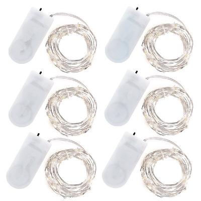 China Warm White Copper Fairy Lights Battery 3M CR2032 5V For Bedroom for sale