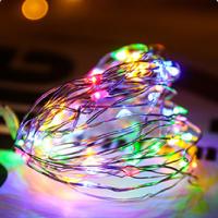 China Multicolor Outdoor Copper Wire String Lights 3M Length CR2032 for sale