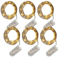 China Wedding CR2032 Battery Copper Wire String Fairy Lights IP65 Waterproof for sale