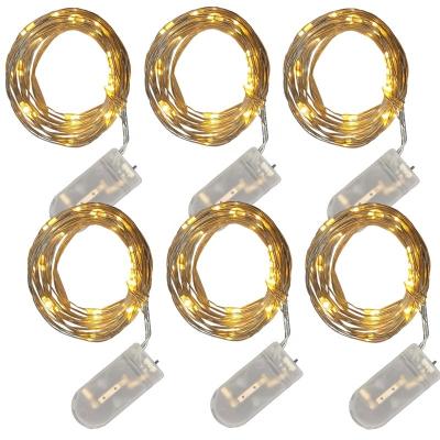 China Wedding CR2032 Battery Copper Wire String Fairy Lights IP65 Waterproof for sale