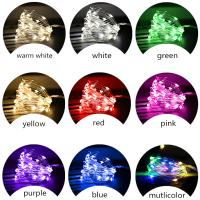 China Outdoor Fairy Copper Wire Lights Battery Operated 1m CR2032 DC 5V for sale