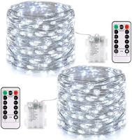 China IP65 Copper String Lights Battery Operated / Cool White LED Christmas Lights DC 5V for sale