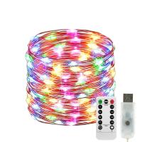 China Outdoor Multicolor LED USB String Lights 500LM 5V Remote Control for sale