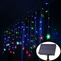 China Wedding Blue Icicle Solar Lights Multi Coloured 400 LED 40M Length for sale