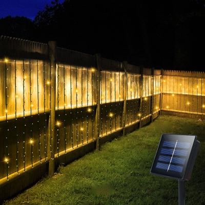China 8 Modes Remote Control Solar Icicle Lights 100 LED 600 LM For Wedding Decor for sale
