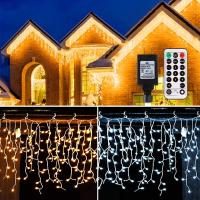 China White Outdoor LED Cascading Icicle Lights 30m 300 LED For Christmas for sale