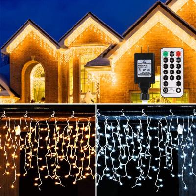 China White Outdoor LED Cascading Icicle Lights 30m 300 LED For Christmas for sale