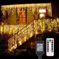 China House Decor Indoor LED Icicle Lights 110V 1000 Warm White Fairy Lights 100m Length for sale
