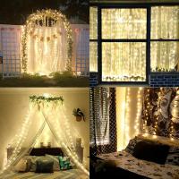 China Hanging LED Curtain Lights 220V 3M Warm White Fairy Lights For Bedroom for sale