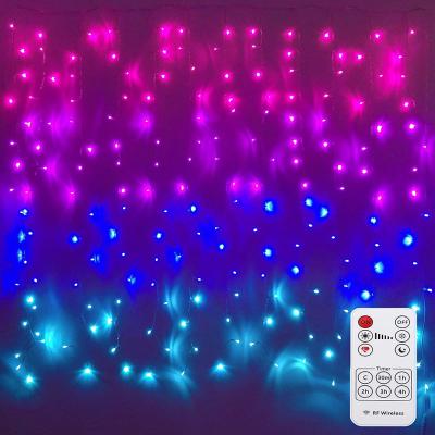 China Waterproof LED Curtain Lights 240V 3M Purple Halloween String Lights for sale