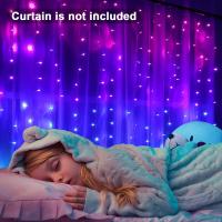 China Waterproof LED Curtain Lights 240V 3M Purple Halloween String Lights for sale