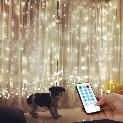 China Dimmable 600 LM White LED Curtain Lights 230V Remote For Valentines for sale