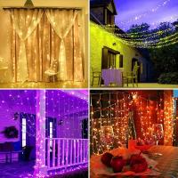 China 600 LM Multi Coloured Curtain Lights 3M 30V Twinkle Window Lights For Bathroom for sale